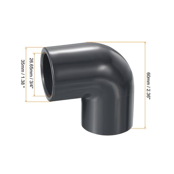 2pcs SCH80 Socket UPVC Pipe Fitting Elbow 90 Degree Adapter Connector ...