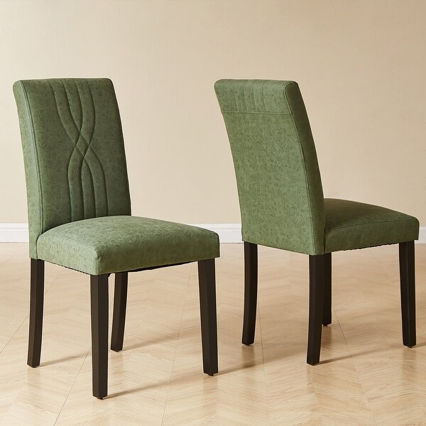 VECELO Upholstered Dining Chairs Set of 6 Modern Fabric and High Back Solid Wood Legs Parson Dining Chairs Set of 6 On Sale Bed Bath Beyond 41062848