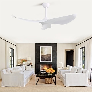 52" Modern Ceiling Fan without Light, Remote Control and Reversible DC ...