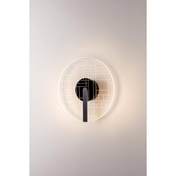 PageOne Lighting Circuit 1.76 pound Satin Dark Gray Clear LED Wall ...