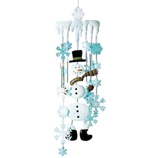 Winter Snowman Holiday Garden Wind Chimes - 11.000 x 9.250 x 2.250 ...