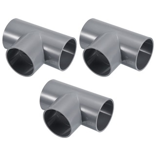 2 31/32" 3 Way Tee Pipe Fittings UPVC, 3 Pack Joint Coupling Pipe ...