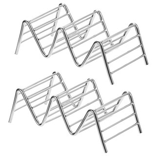 2pcs Taco Holders, Taco Stands, Holds Up to 2 3 Tacos, Silver - Bed ...