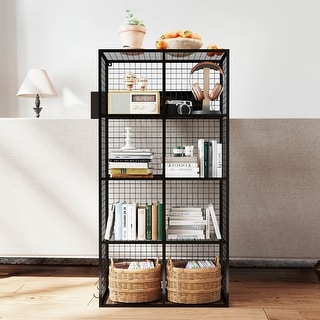 8 Cube Metal Modular Display Bookshelf Storage Organizer Closet Cabinet ...