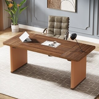 Modern Simple Style 63 inch Computer Desk Executive Desks with Wood ...