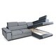 Frisco Modern Grey Velvet Upholstered Convertible Sectional Sofa with ...