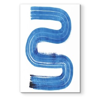 Blue Swish II -Premium Gallery Wrapped Canvas - Bed Bath & Beyond ...