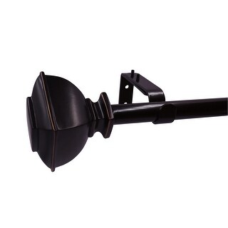 Township Adjustable 3/4 Inch Diameter Single Curtain Rod - Bed Bath ...