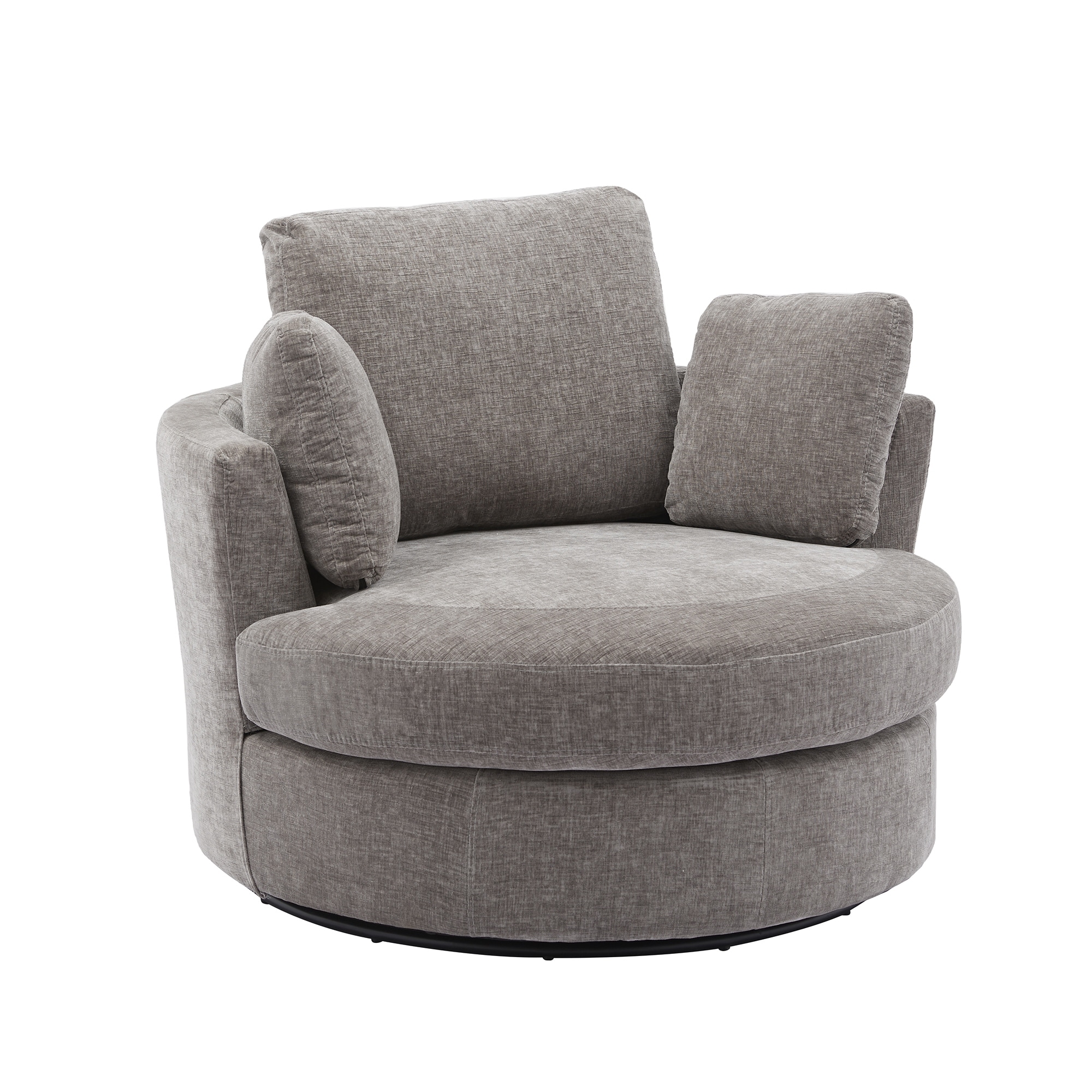 Porthos Home Adela Fabric Upholstered Barrel Accent Chair with Ottoman - On Sale - Bed Bath ...