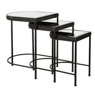 Imez 3-piece Rectangular Metal Nesting Table Set Grey - On Sale - Bed Bath & Beyond - 40123832