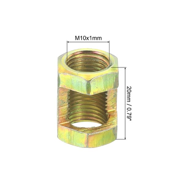 M10x1mm Hexagon Coupling Nut, 6 Pack 15mm Threaded Lamp Pipe Connector ...