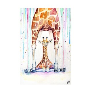 Marc Allante 'Gorgeous Giraffes Rain' Canvas Art - Bed Bath & Beyond ...