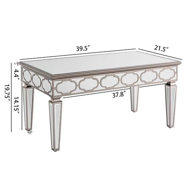 Elegant Silver Cocktail Table with Four Shovel Shaped Legs - Bed Bath ...