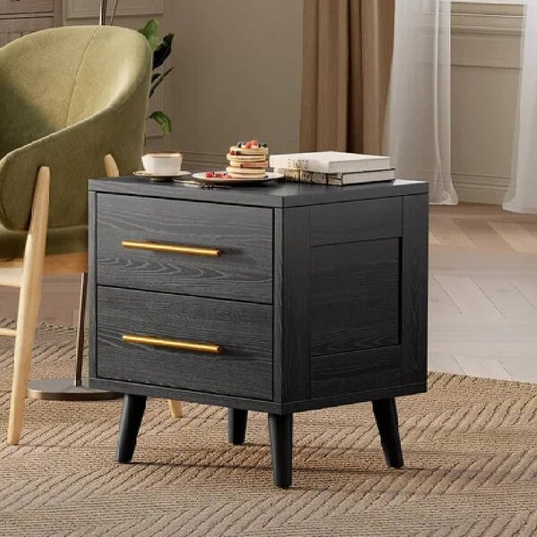 Modern Nightstand Bedside Table Storage Side End Table for Bedroom with 2 Drawers On Sale Bed Bath Beyond 39947273