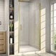Modland 34 in. W x 72 in. H Semi-Frameless Pivot Shower Door with 1/4 ...