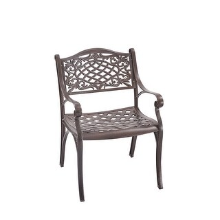AOOLIVE All-weather Patio Upland Elizabeth Cast Aluminum Chair, Bronze ...