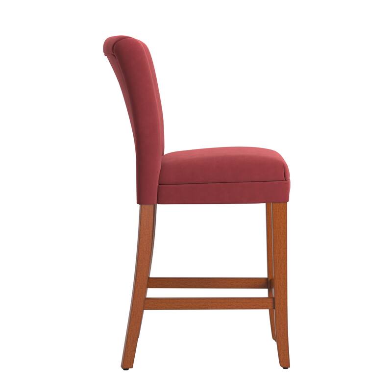 Parson Classic Upholstered High Back Counter Height Chairs (Set of 2 ...