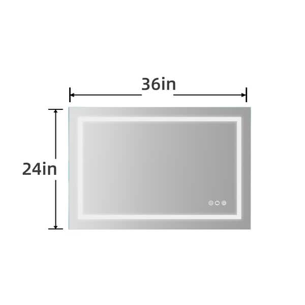 LED Dual Color Temperature Defogging Bathroom Mirror - Bed Bath ...
