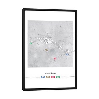 iCanvas "Fulton Street Station 3D Map Poster - Manhattan" by Project ...