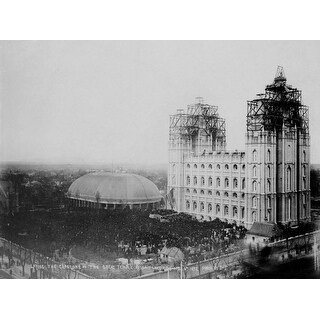Laying The Capstone Of The Mormon Temple In Salt Lake City In 1892 A ...