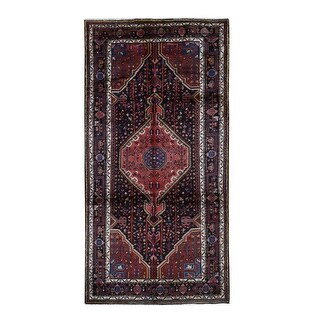 Shahbanu Rugs Maroon Red Hand Knotted New Persian Hamadan with ...