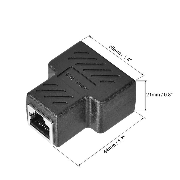 RJ45 Splitter Coupler Inline Connector 1 - 2 Splitter Ethernet Adapter ...