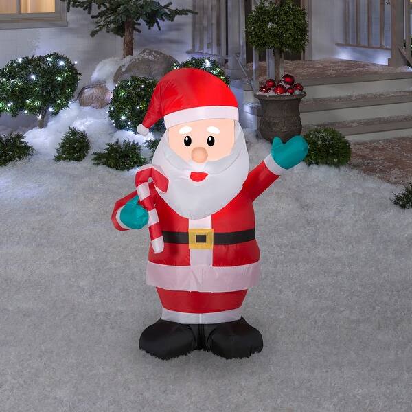 Christmas Airblown Inflatables Animated Waving Santa w/Candy Candy ...