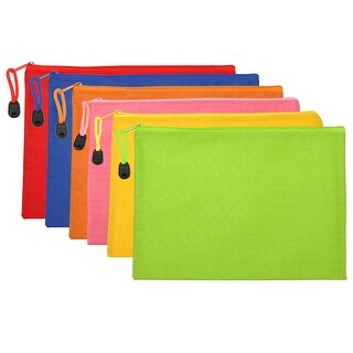 6pcs Waterproof Zipper File Bags, A5 Document Holders for Office ...