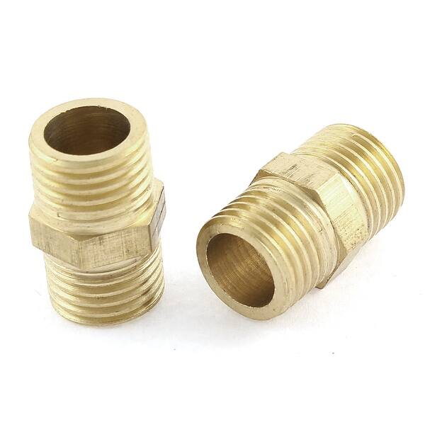6 Pcs 1/4 BSP to 1/4 BSP Male Thread Pipe Hex Fitting Quick Adapter ...