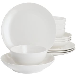 Ceramic 12 Piece Dinnerware Set in White - Bed Bath & Beyond - 37423660