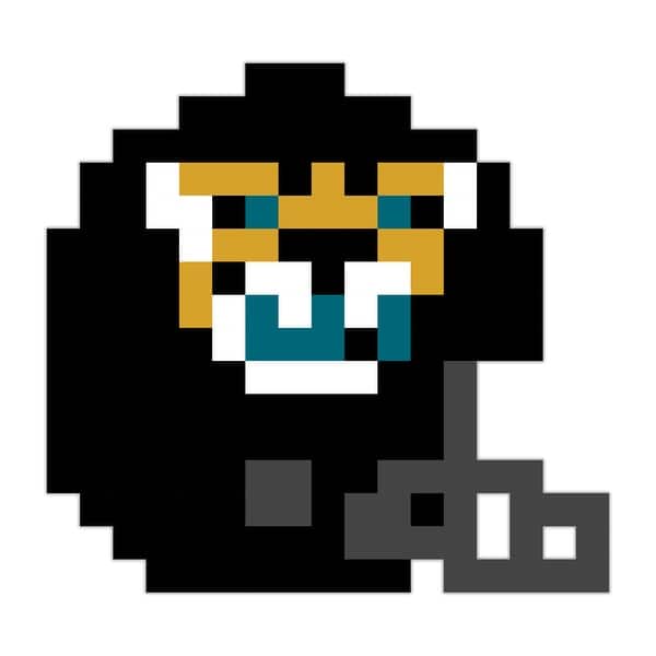 Jacksonville - Football Helmet Pixel Art - 6x6 Peel'N'Stick Wall Art ...