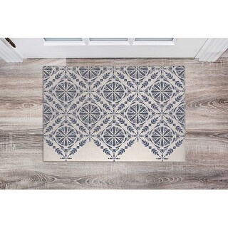 SHADOW TILE NAVY Doormat By Kavka Designs - Bed Bath & Beyond - 36830623