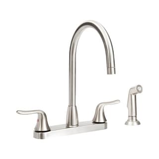 Two Handle High Arc Kitchen Faucet with Side Spray - Bed Bath & Beyond ...