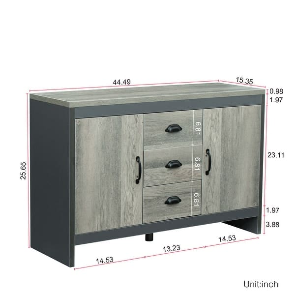 Nestfair 30 inch Height Traditional Entryway Storage Cabinet Console ...