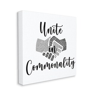Stupell Unite in Commonality Phrase Equality Handshake Canvas Wall Art ...