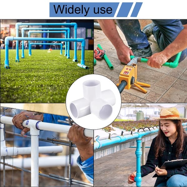 24Pack 4 Way PVC Elbow Fittings, 3/4 Inch PVC Pipe Fitting Connectors - White - Bed Bath ...