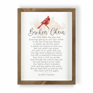 P. Graham Dunn Broken Chain Bereavement Pine Wood Framed Art Sign ...