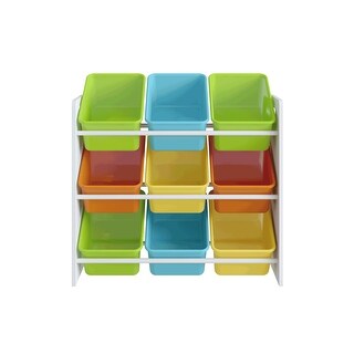 Year Color Toy Cube Storage Organizer with 9 Colorful Storage Bins ...