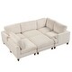 U_Style Modular Sectional Sofa with Ottoman L Shaped Corner Sectional ...