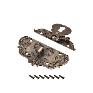 Wood Case Box Hasp 76x56mm Closure Antique Latches Hook with Screws ...