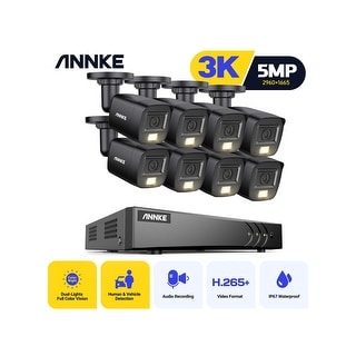ANNKE 3K Lite Wired Security Camera System,8 Pcs CCTV 3K 5MP Camera ...