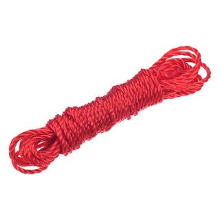 Twisted Nylon Mason Line Red 8M/26 Feet 4MM Dia for DIY Projects - Bed ...