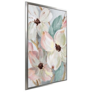 "Silently Bloom Teal II" Print on Floating Canvas - Bed Bath & Beyond ...