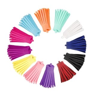 1.18" Leather Tassel Keychain for Bracelet DIY Craft Accessory 12Pcs ...