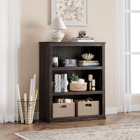 3 Tier Bookcase, Farmhouse Book Shelf with Storage - On Sale - Bed Bath ...