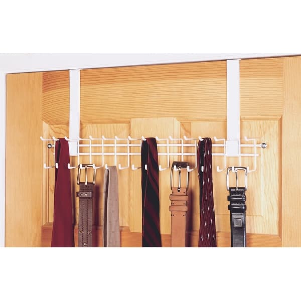 ClosetMaid White Wire Over-the-Door Tie & Belt Rack - On Sale - Bed ...