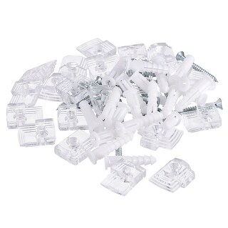 Glass Retainer Clips Kit, 16mmx21mm Cabinet Door Clips for 3mm Glass ...