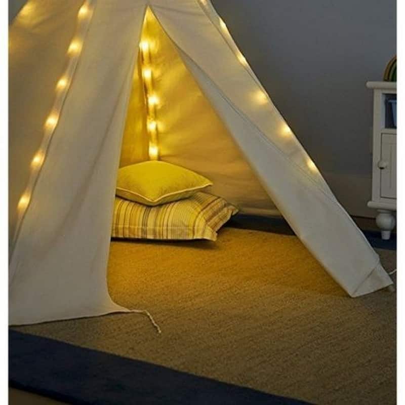 Natural Cotton Canvas Teepee Tent for Kids Indoor & Outdoor Use - 1pc ...