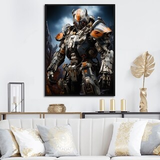 Designart "Villian Transformer I" Superheros Framed Canvas Wall Art ...