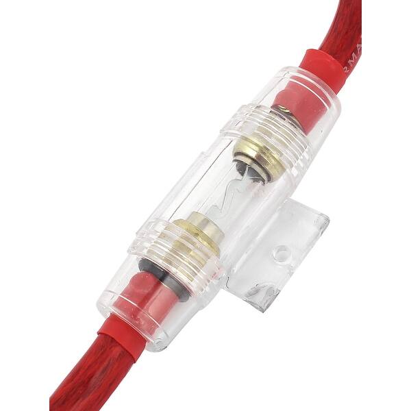 Red 6Ft Cable Plastic Casing Inline Car Audio Stereo Fuse Holder - Bed ...
